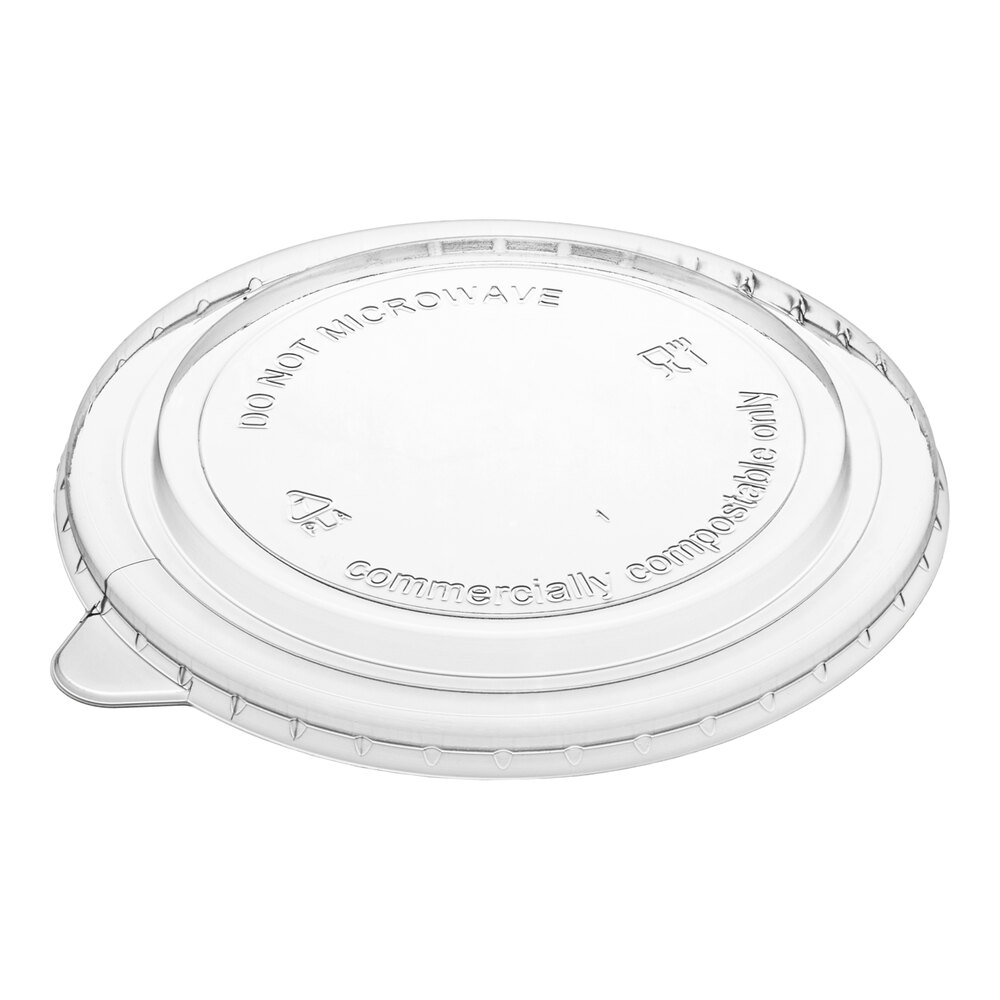 Tellus Products 24-48 oz. Round Vented Flat Take-Out Lid - 300/Case