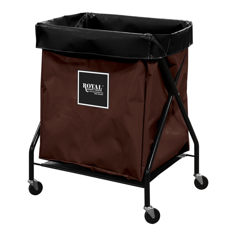 Royal Basket Trucks 8 Cu. Ft. Brown Vinyl X-Frame Cart R06-NNX-XFA-3ONN