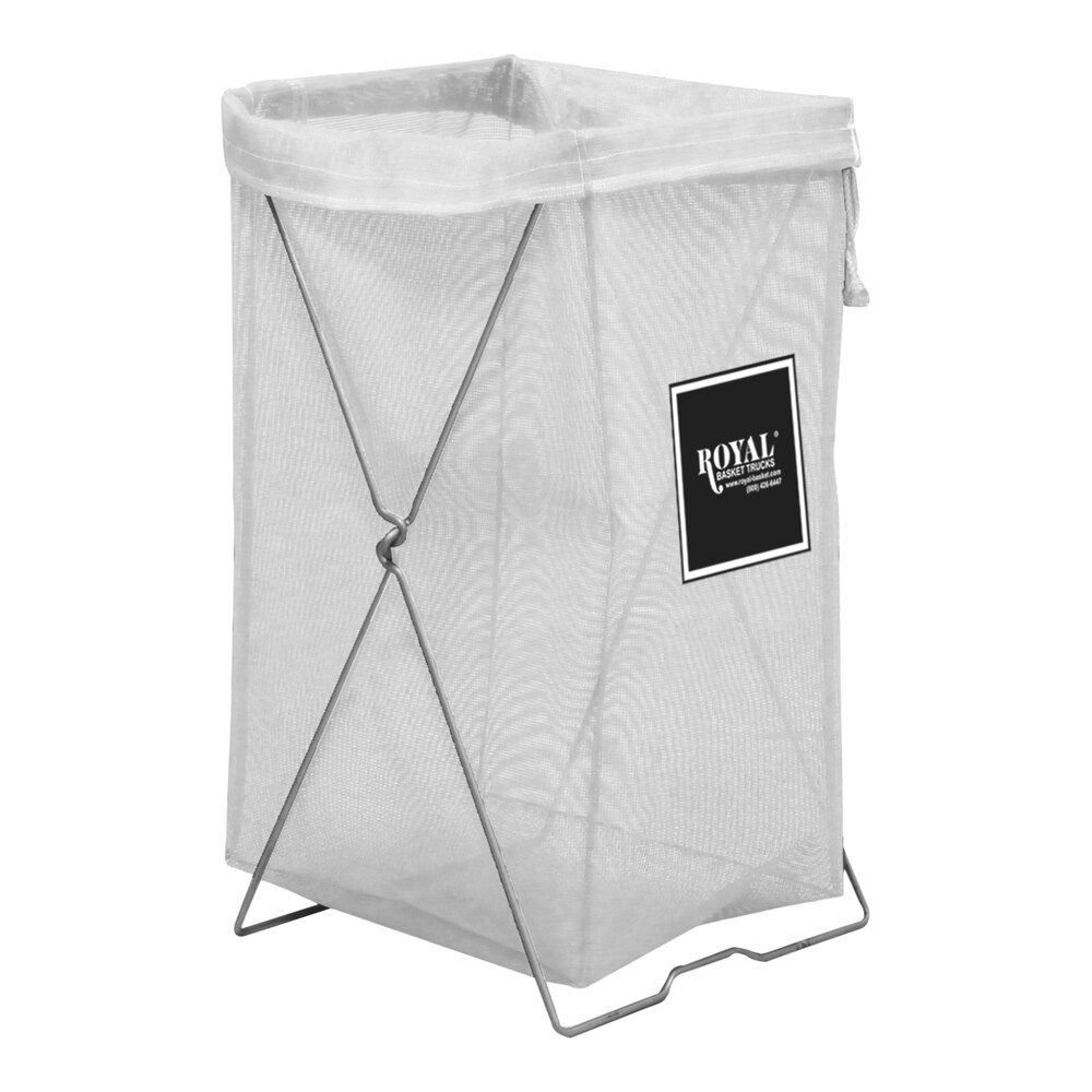 Royal Basket Trucks 30 Gallon White Mesh Hamper Kit R00-WWX-HMK