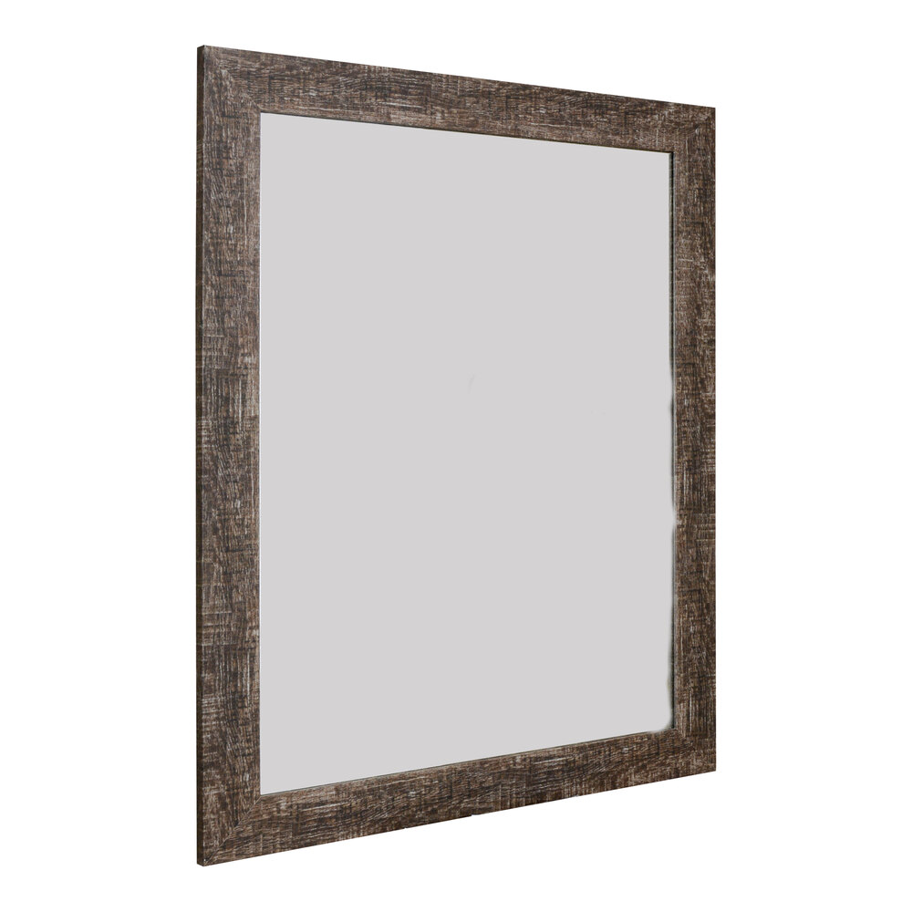 BrandtWorks 32" x 41" Rustic Urrutia Distressed Brown Finish Mirror