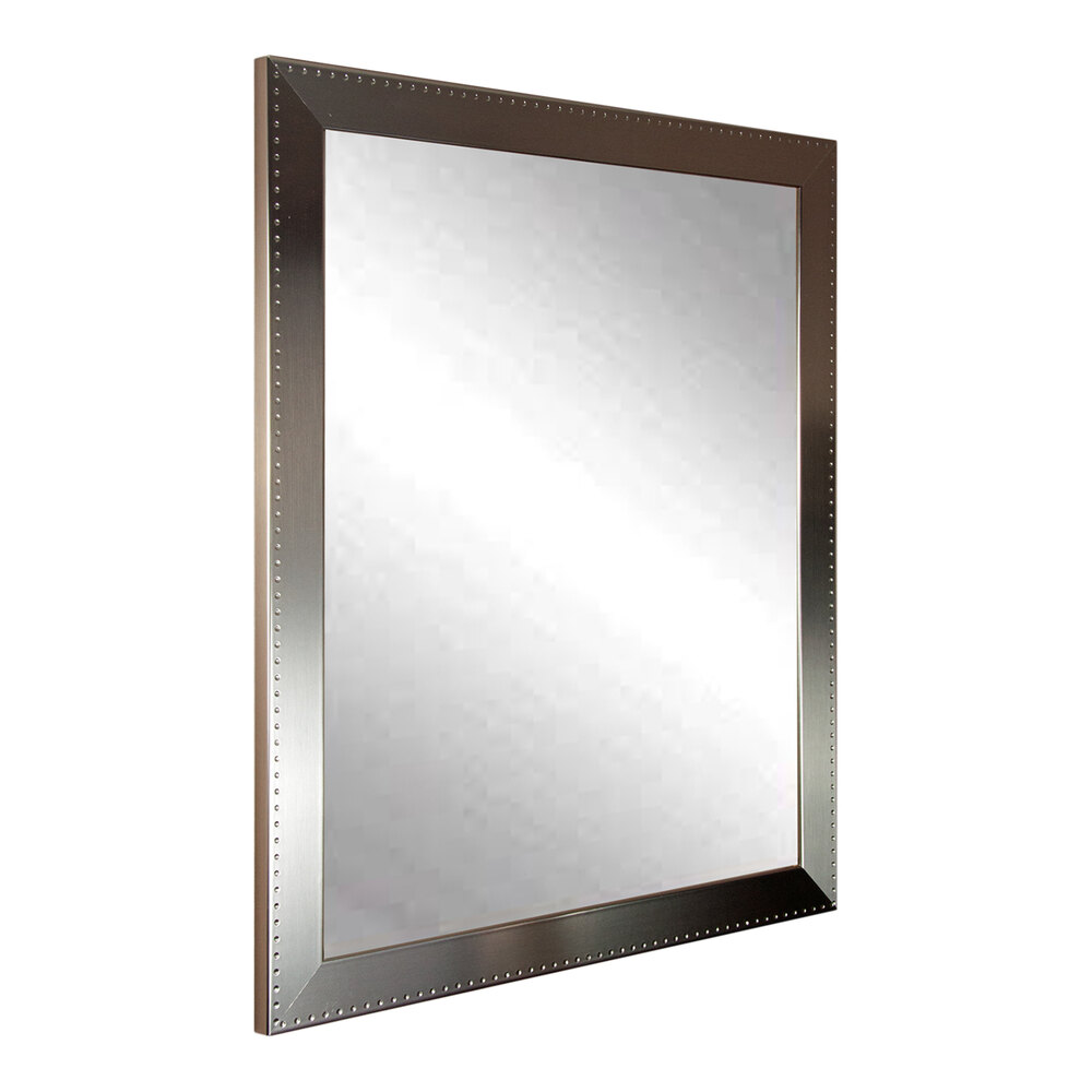 BrandtWorks 30" x 44" Embossed Silver Finish Mirror