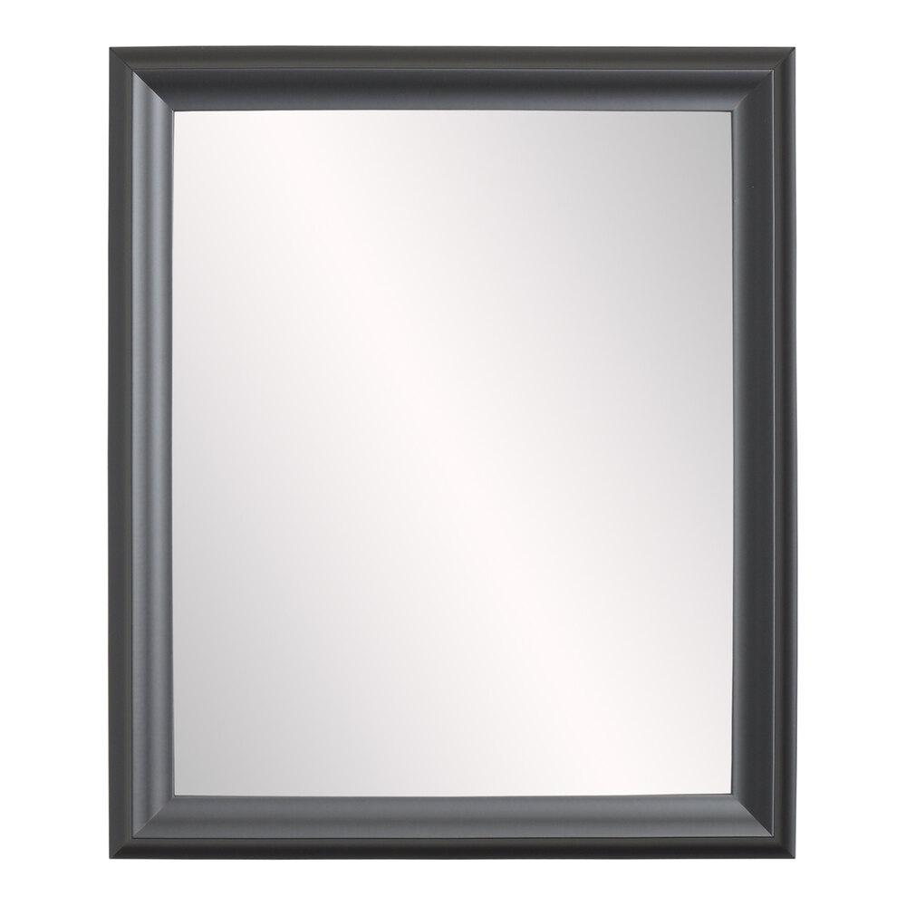 BrandtWorks 31" x 35" Modern Niantic Matte Black Finish Mirror