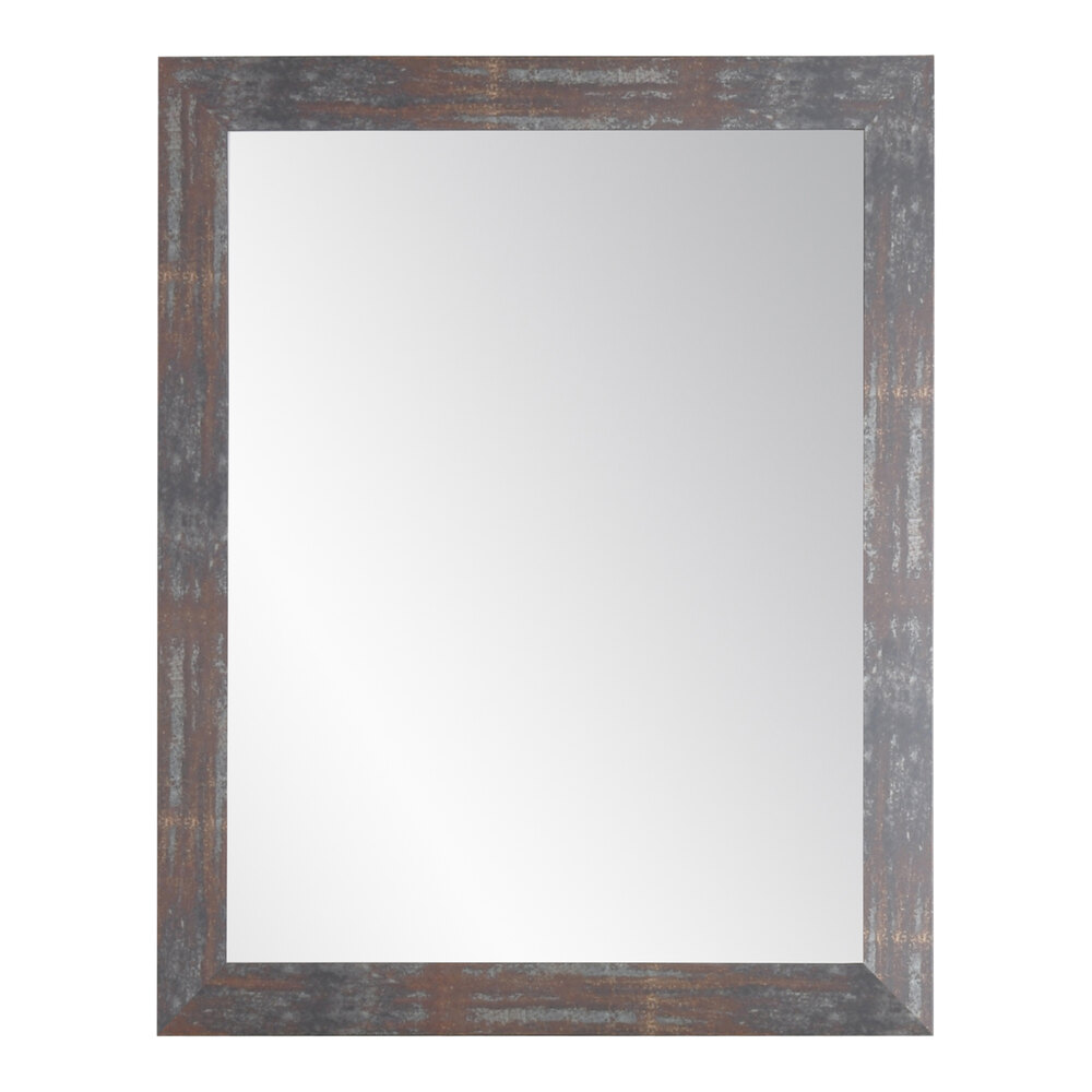 BrandtWorks 22" x 32" Industrial Lauralee Modern Rust Finish Mirror