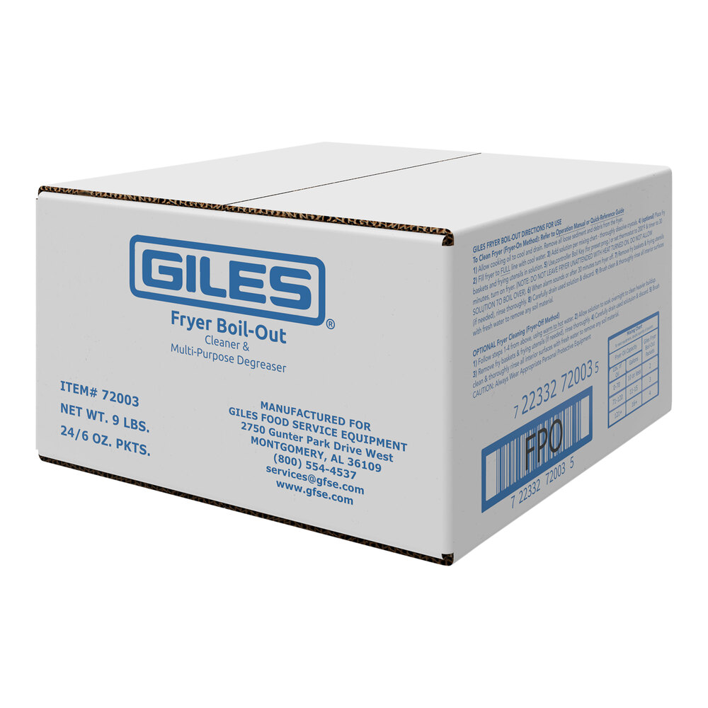 Giles 72003 Fryer Boil-Out 6 oz. Packets - 24/Case