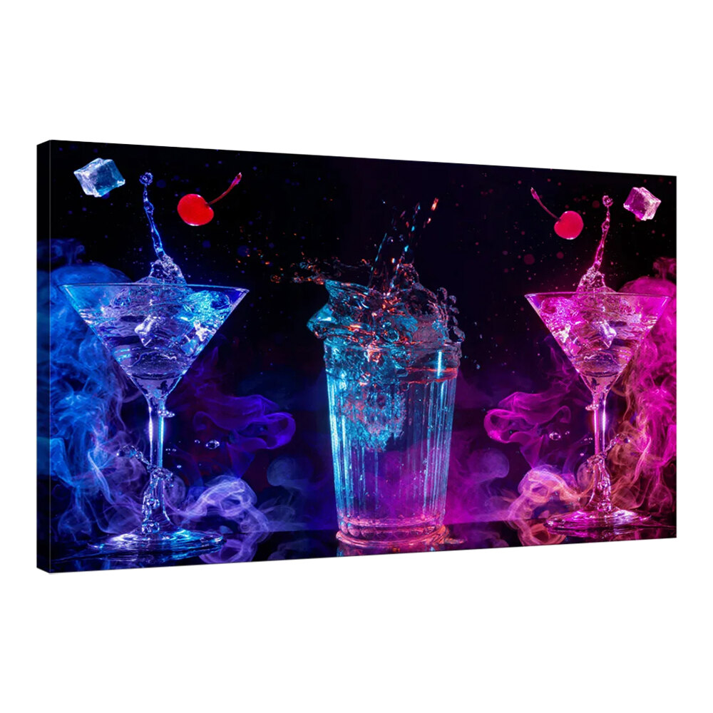 Elephant Stock 48" x 32" Party Cocktails Canvas Wall Art