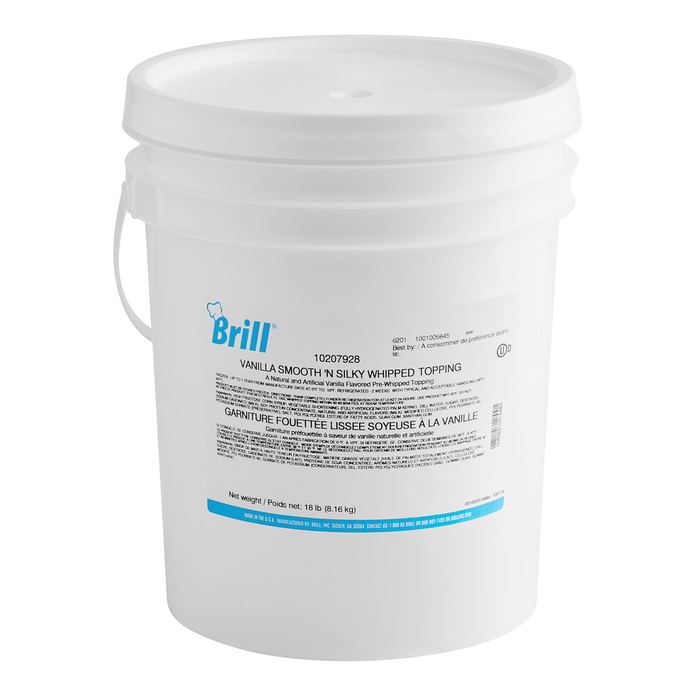 Brill Smooth 'N Silky Whipped Vanilla Topping 20 lb.
