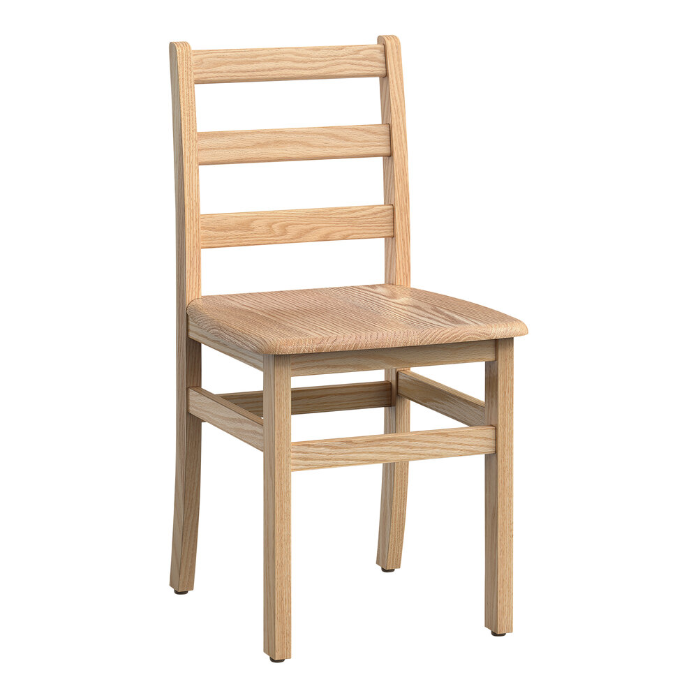 Foundations Little Scholars 18" Wood Ladder Back Teacher's School Chair