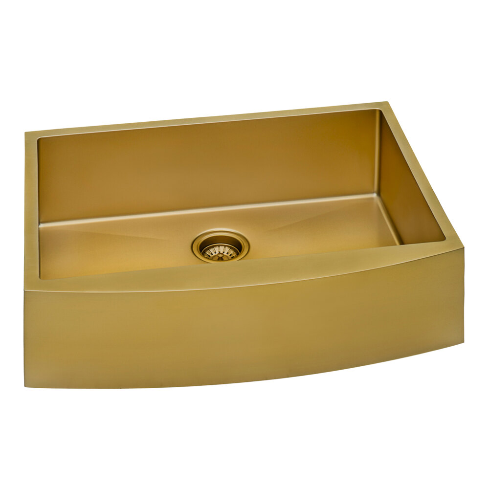 Ruvati RVH9733GG Terraza 33" x 22" Matte Gold Brass Tone Stainless ...