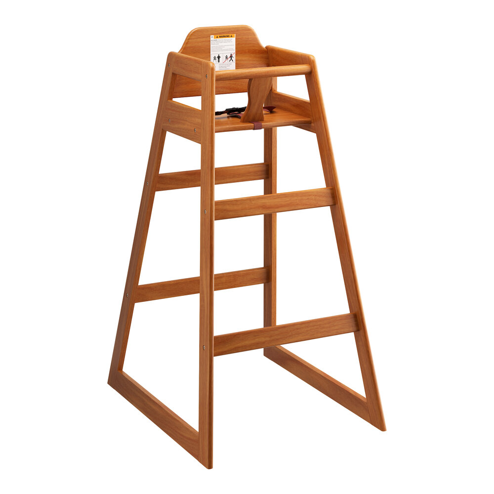 Lancaster Table & Seating Bar Height Wooden High Chair with Walnut ...