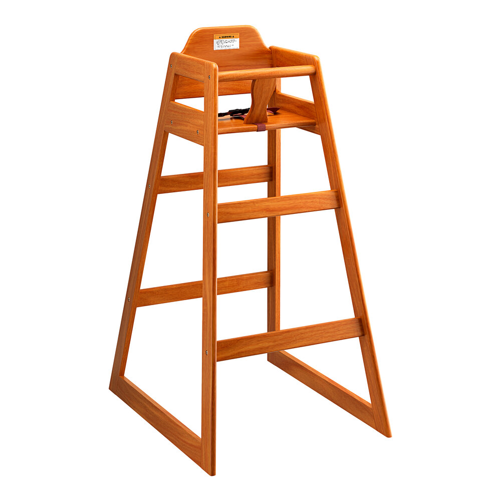 Lancaster Table & Seating Bar Height Wooden High Chair with Walnut ...