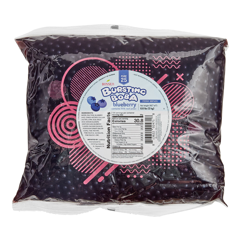 Bossen Blueberry Bursting Boba in Bulk - WebstaurantStore