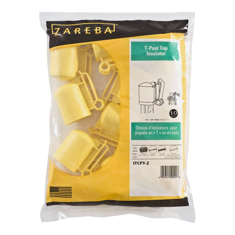 Zareba Yellow T-Post Safety Cap / Insulator ITCPY-Z - 10/Pack