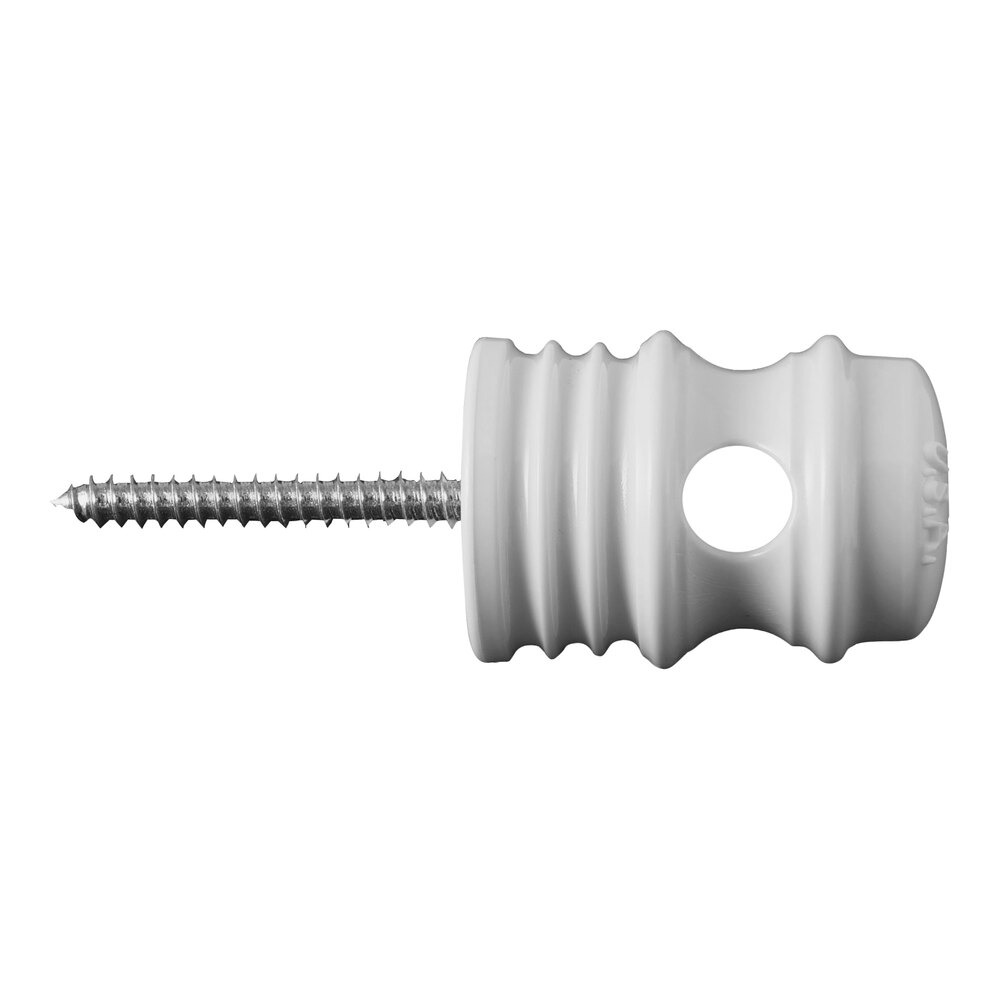 Duralator 5" White Screw-In Wood Post Insulator IWSD