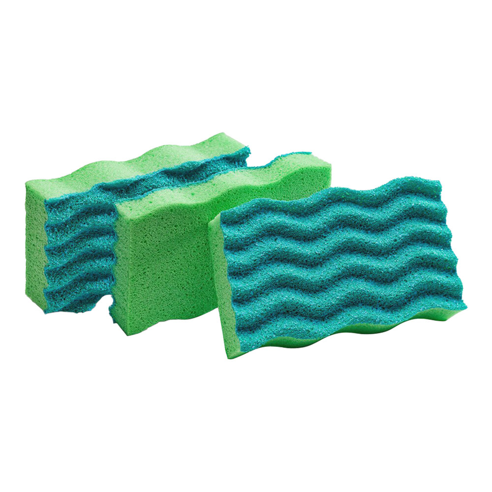 Libman 1079 Green Antibacterial / Antimicrobial Sponge - 24/Case