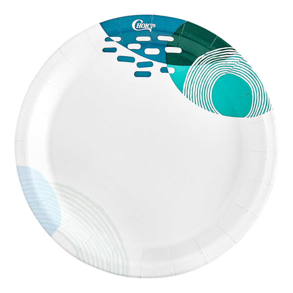Choice 6" Lifestyle Series Heavy Weight Paper Plate - 250/Pack