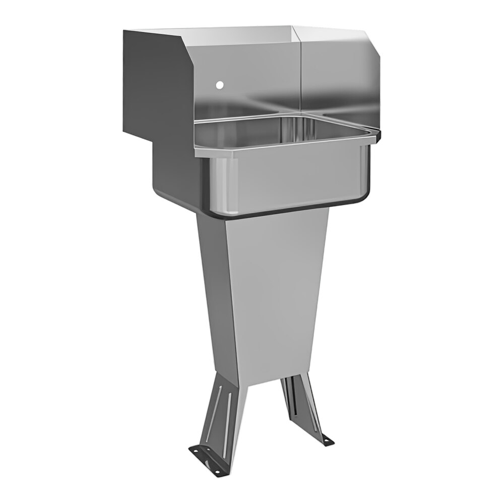 Sani-Lav 5030 19" x 18" Floor-Mounted Hand Sink with Single Faucet Hole ...