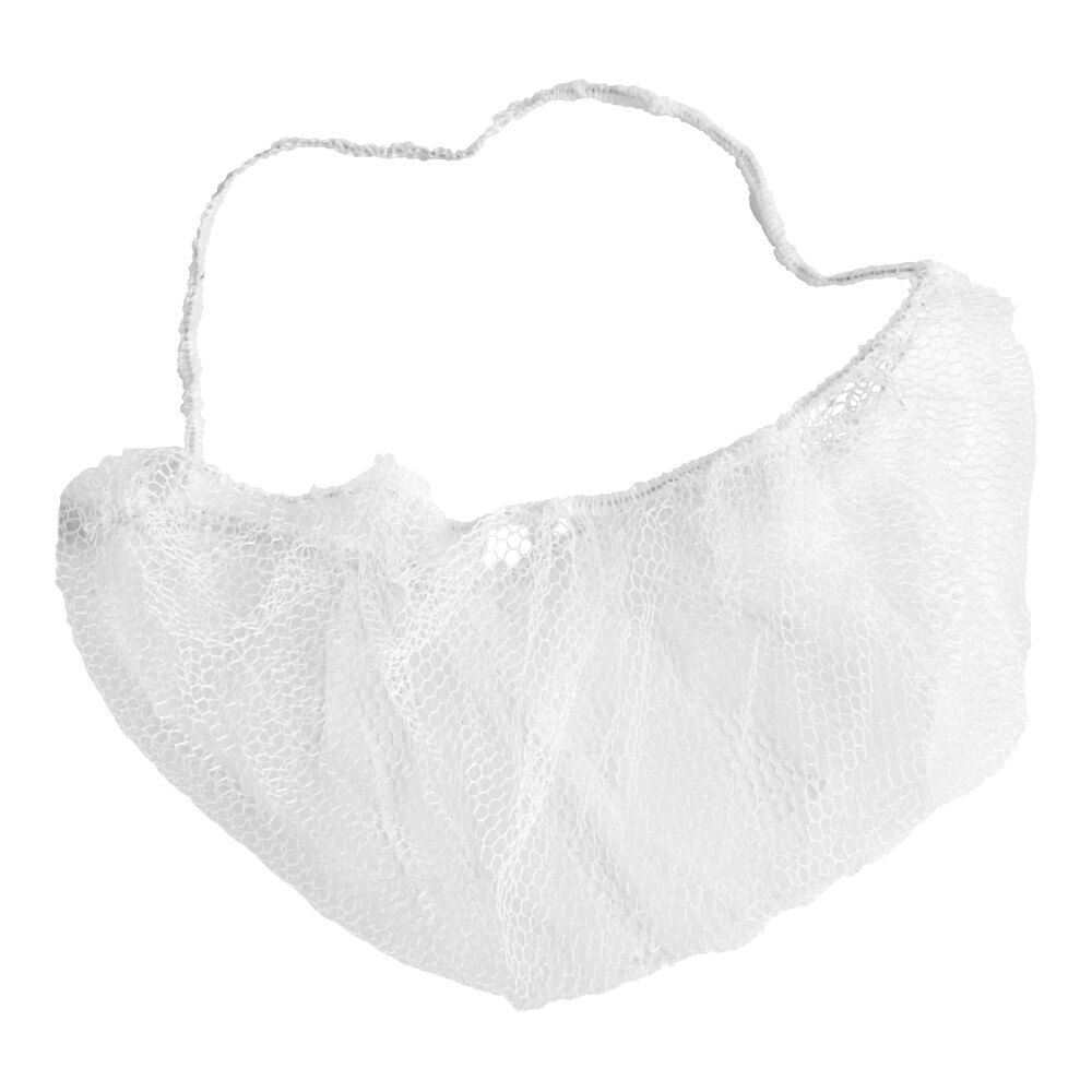 Choice 18" White Nylon Beard Net - 1,000/Case