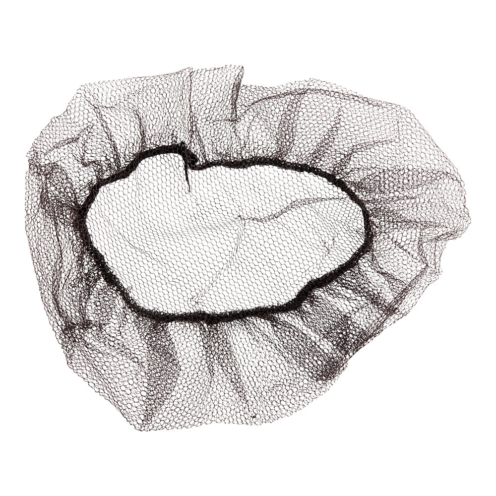 Choice 21" Brown Nylon Hairnet Cap - 1,000/Case