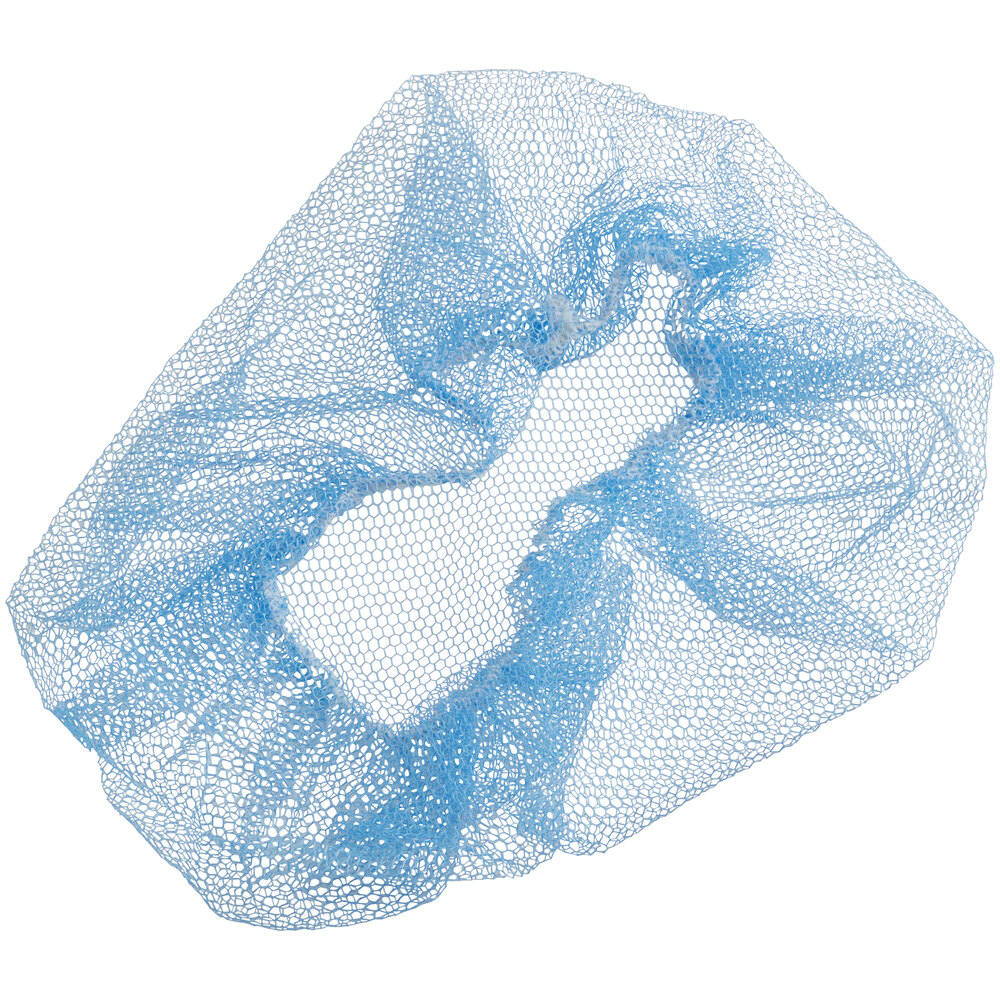 Choice 24" Blue Nylon Hairnet Cap - 1,000/Case