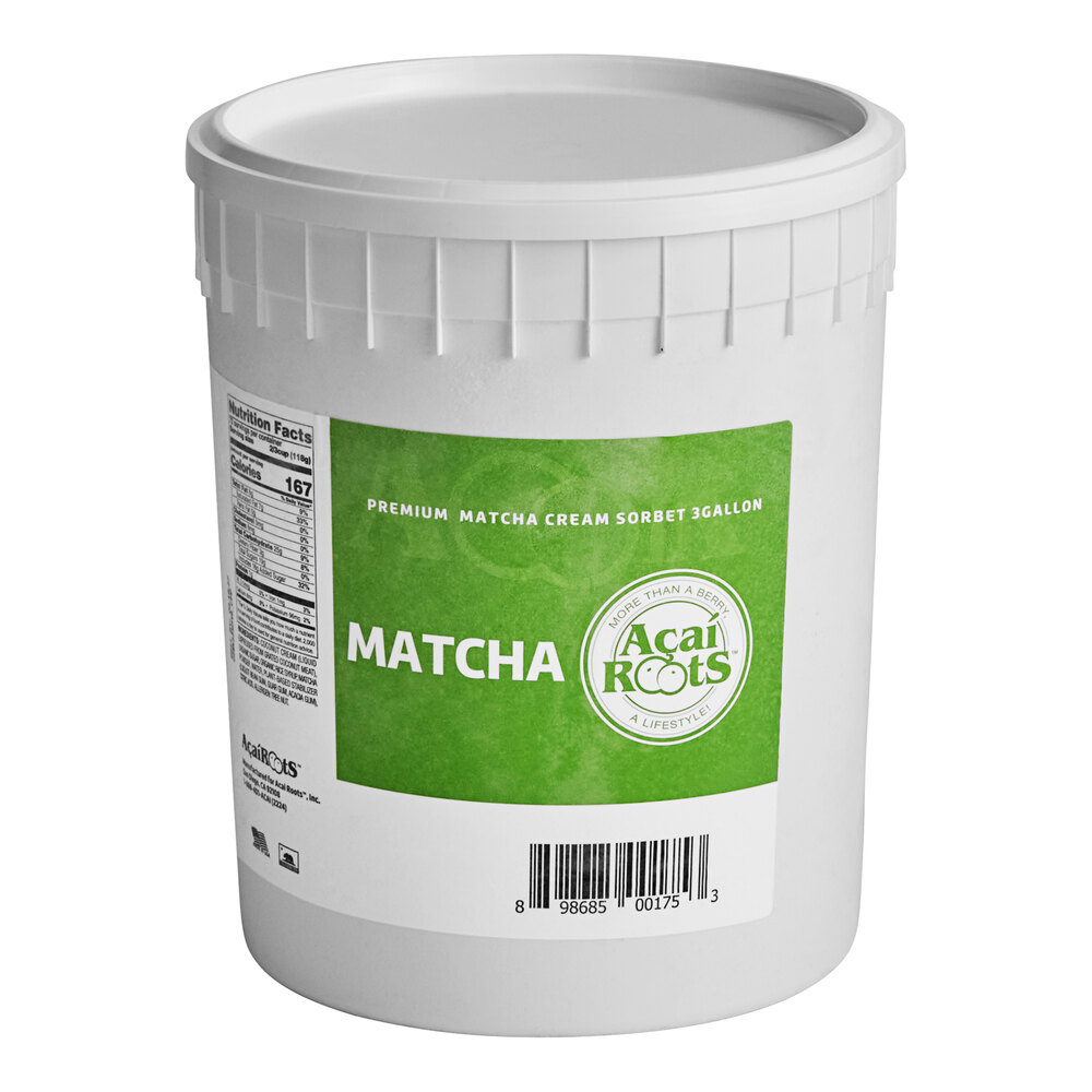 Acai Roots Matcha Cream Sorbet 3 Gallon