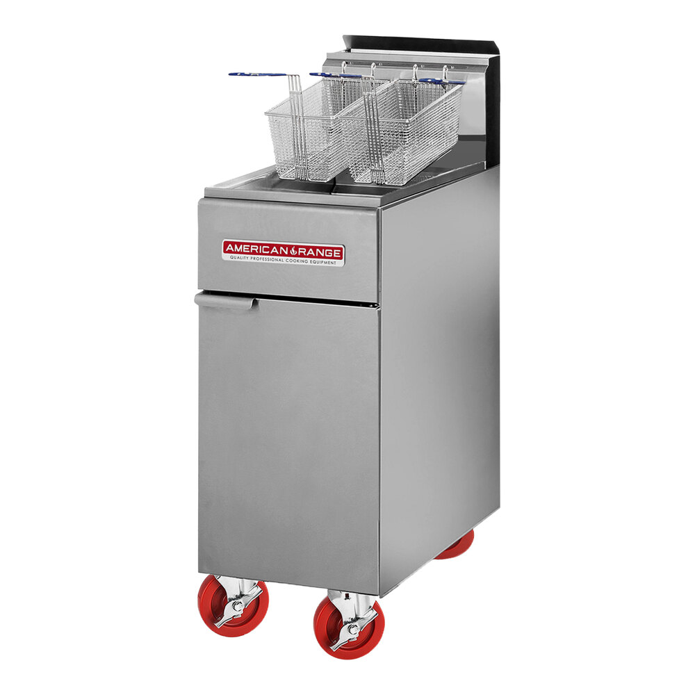 American Range AF-50HE 50 lb. High Efficiency Natural Gas Fryer ...