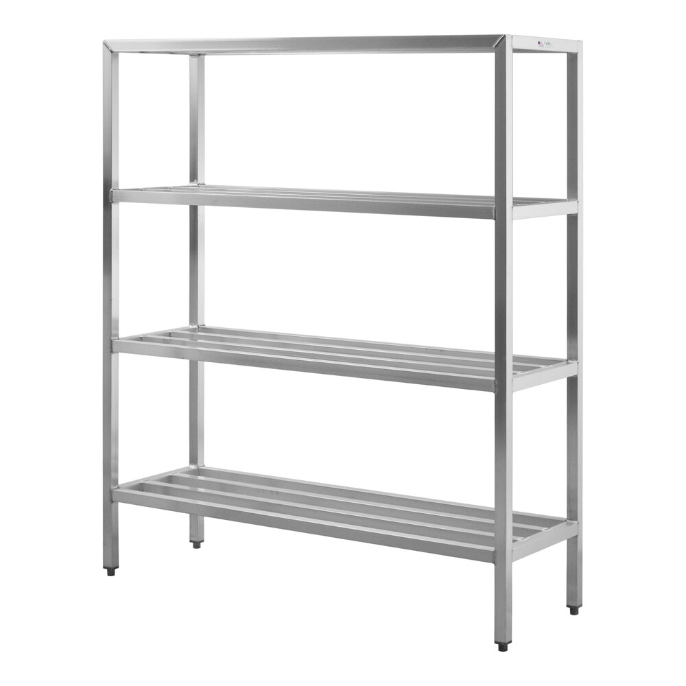 New Age 72" x 20" x 72" 4-Shelf Heavy-Duty Aluminum Shelving Rack 1064