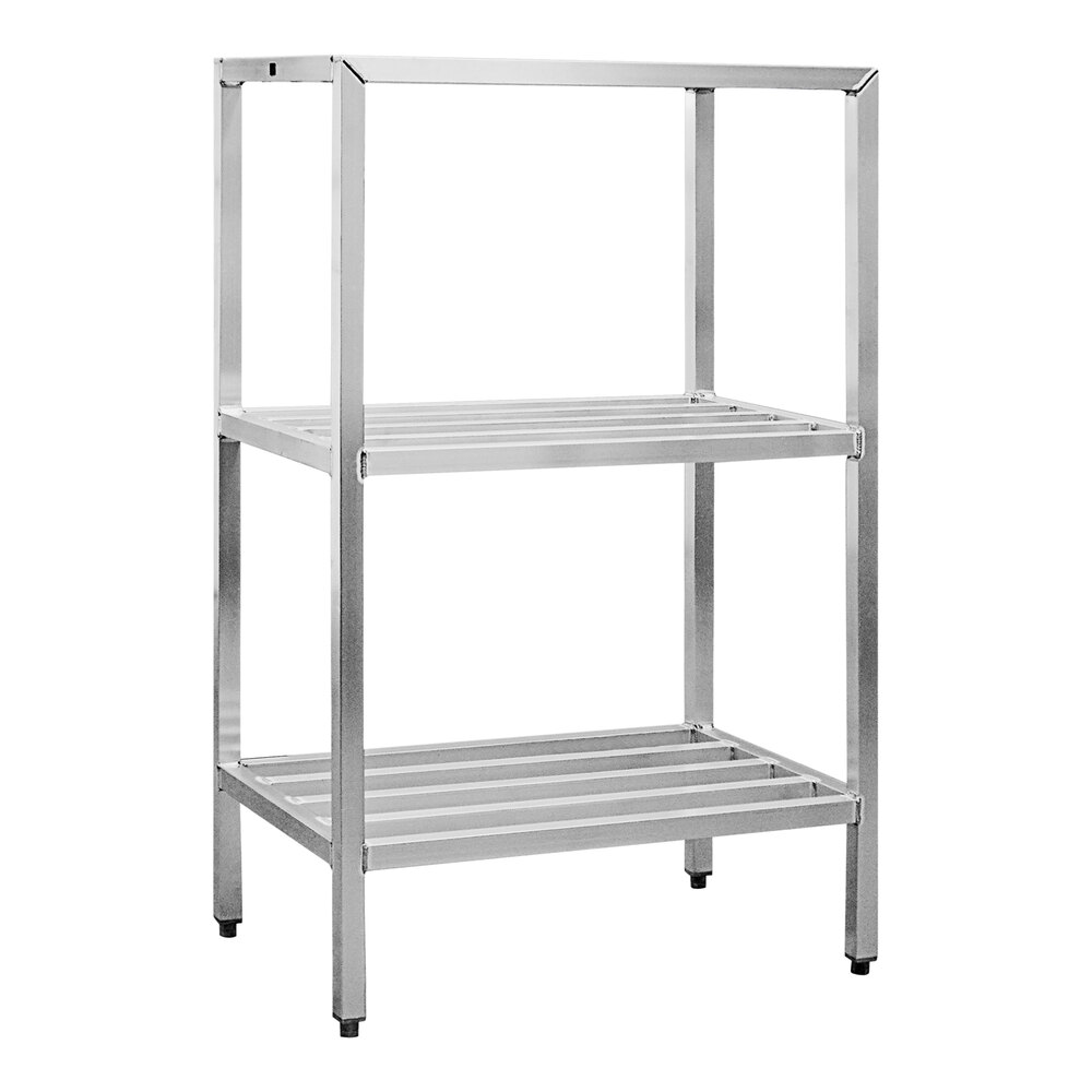 New Age 60" x 24" x 60" 3-Shelf Heavy-Duty Aluminum Shelving Rack 1047