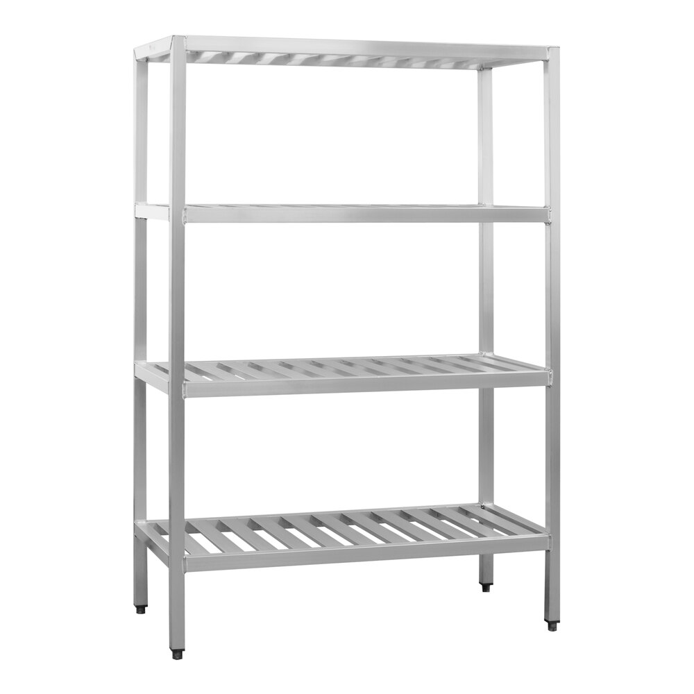 New Age 48" x 20" x 72" 4-Shelf Aluminum T-Bar Shelving Rack 1062TB