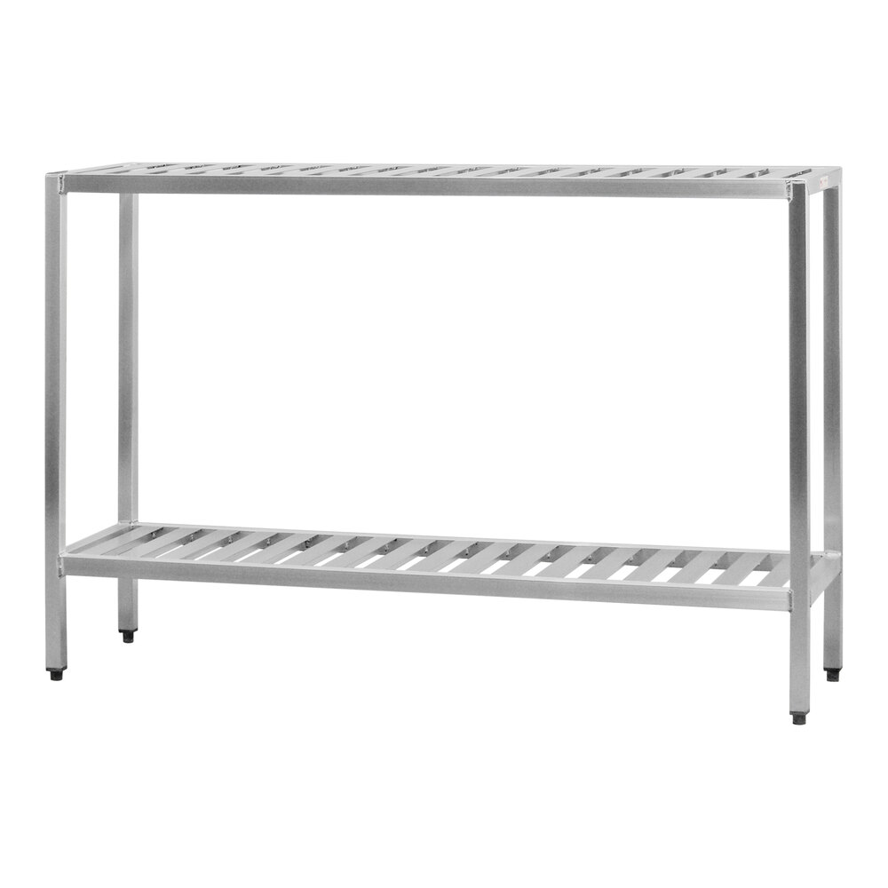New Age 72" x 20" x 48" 2-Shelf Aluminum T-Bar Shelving Rack 1024TB