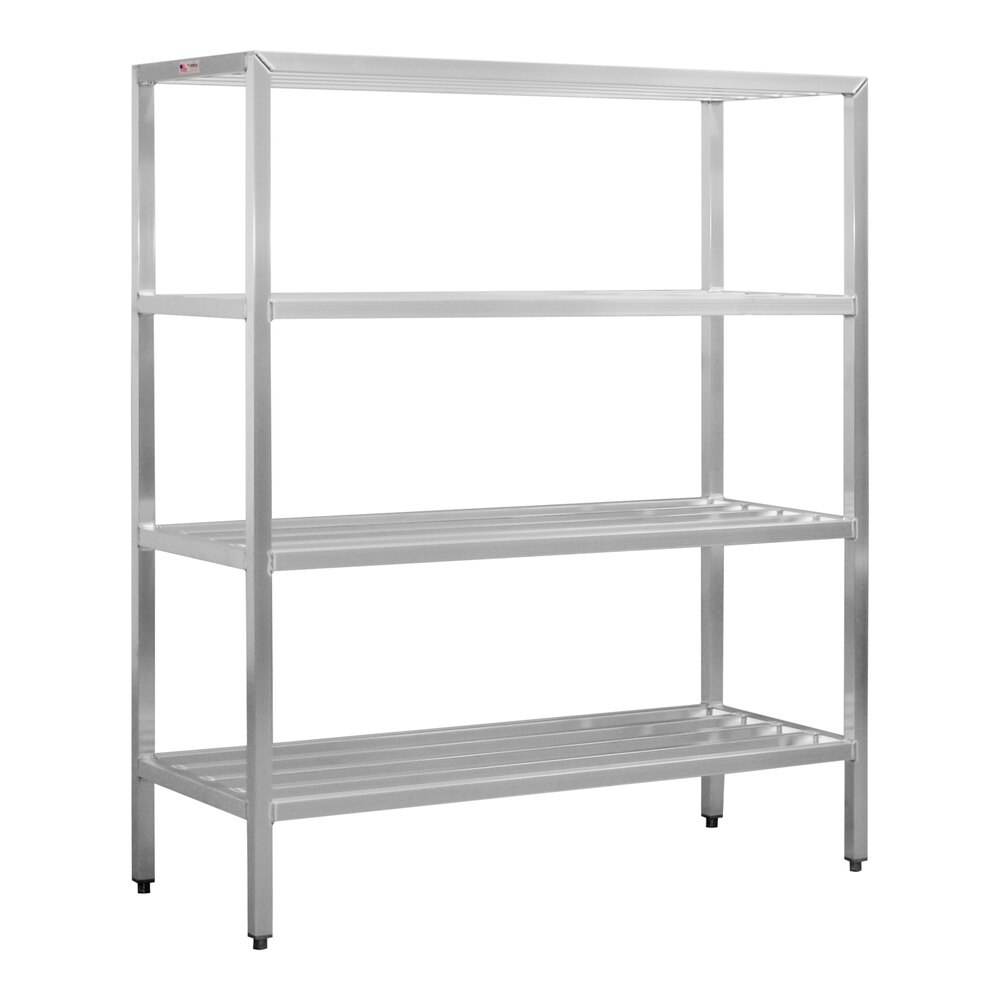 New Age 72" x 24" x 72" 4-Shelf Heavy-Duty Aluminum Shelving Rack 1068