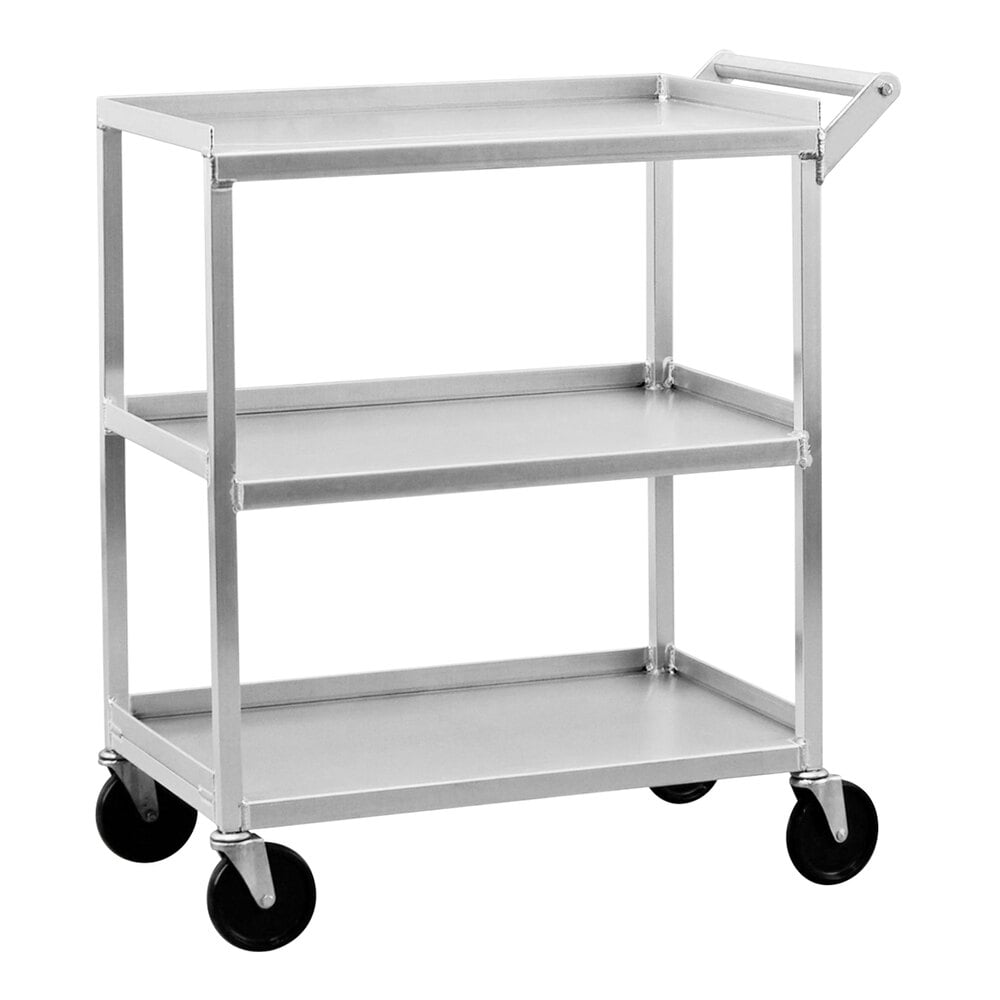 New Age 32 1/2" x 18 1/2" x 39" 3-Shelf Aluminum Utility / Bussing Cart ...