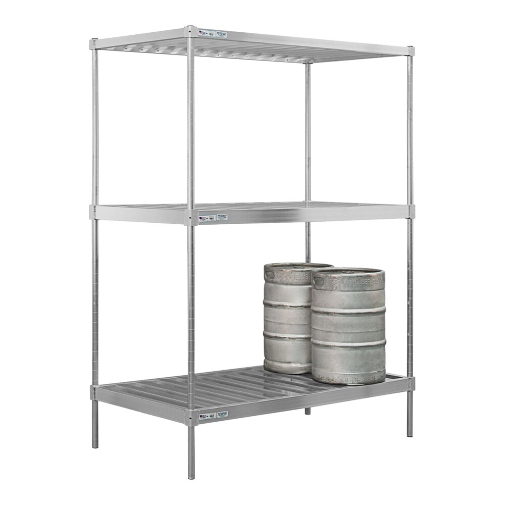 New Age 42" x 34" x 84" 8 Keg Aluminum Keg Rack 51169