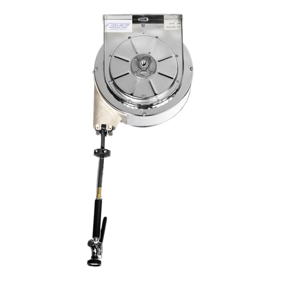 Fisher 75222 Wall- or Ceiling-Mount Enclosed Hose Reel with 30' Hose ...
