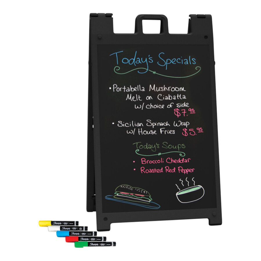 Plasticade® by United Visual Products Signicade Deluxe 24 x 36" Black ...