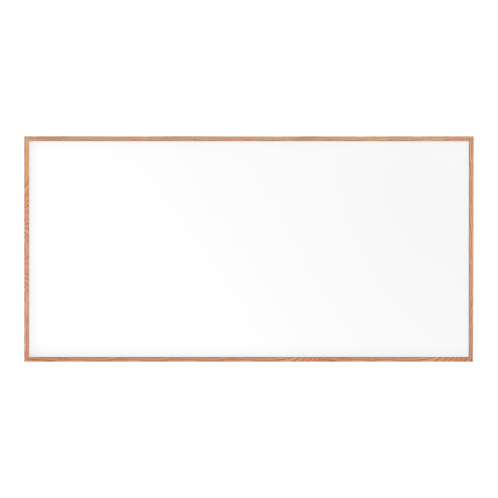 United Visual Products 96" x 48" Dry Erase Whiteboard with Oak Frame