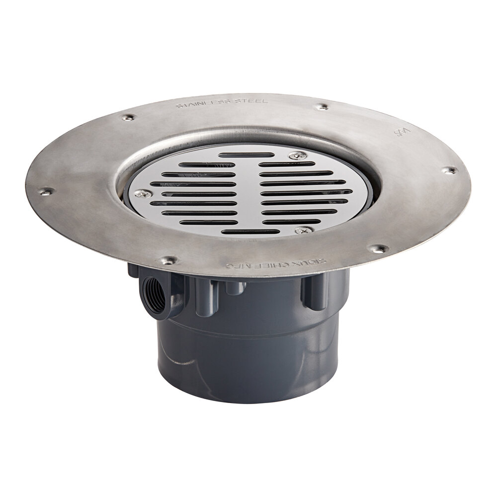Sioux Chief 822-3PS 822 Series Halo Round Light-Duty Adjustable Floor ...