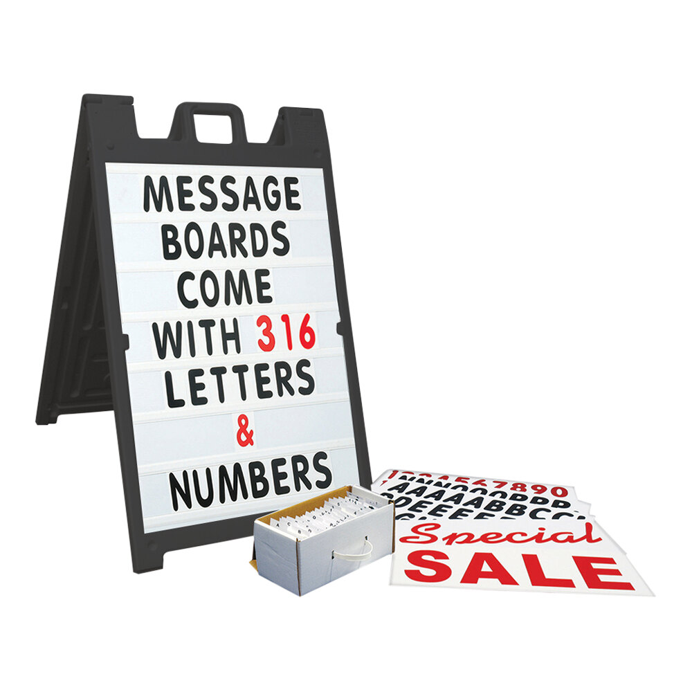 Plasticade® by United Visual Products Signicade Deluxe 24 x 36" Black ...