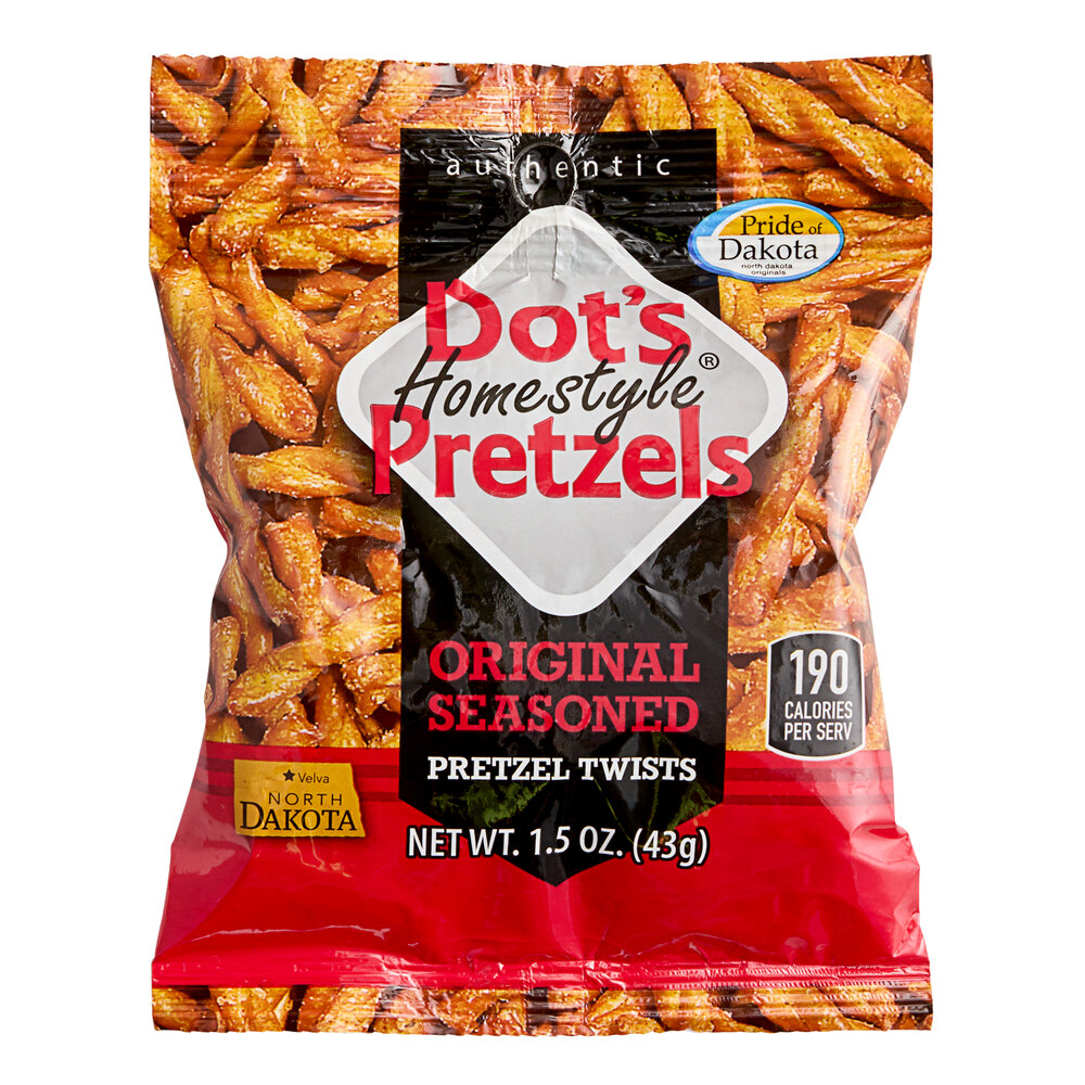 DOT'S HOMESTYLE PRETZELS Original Seasoned Pretzel Twists 1.5 oz. - 60/Case