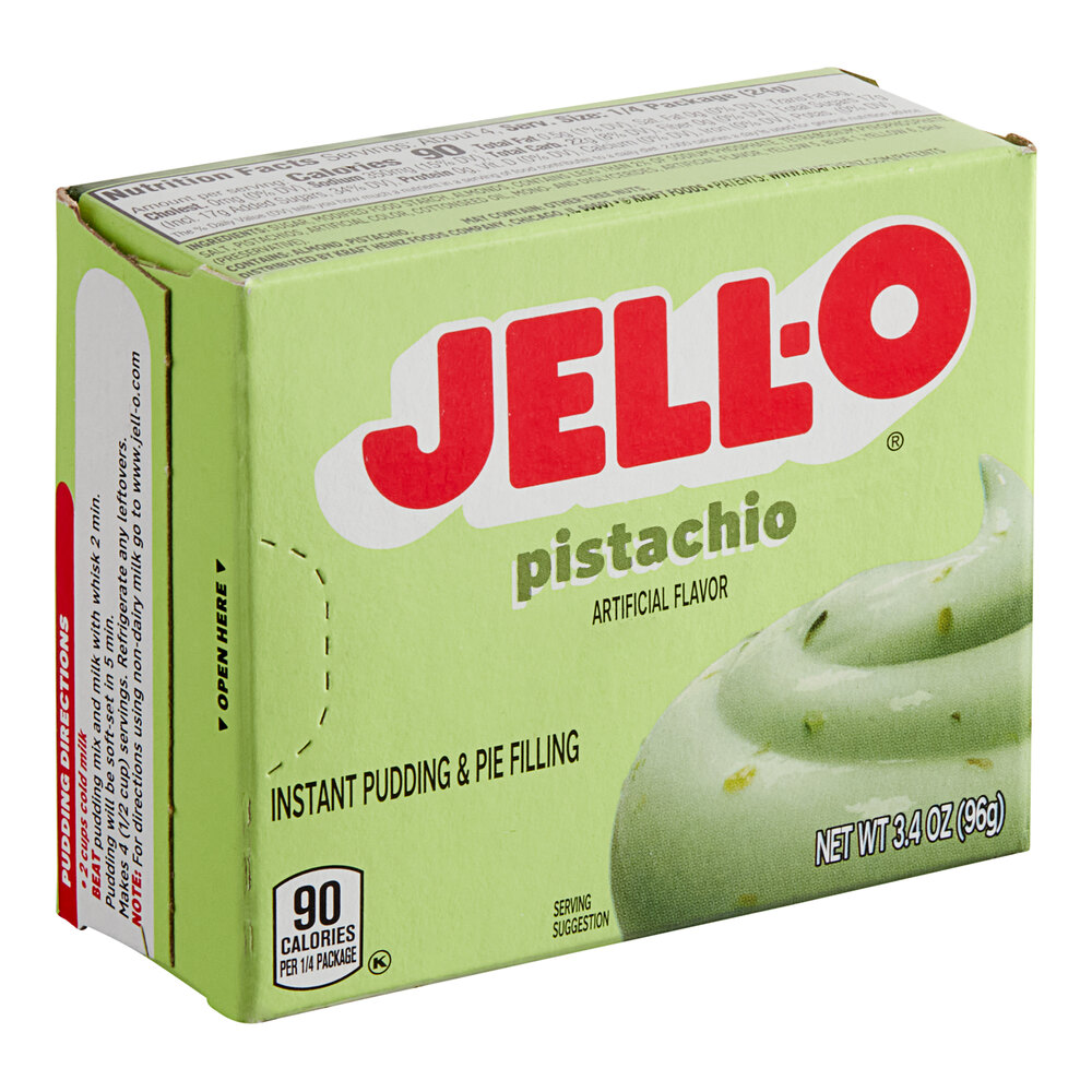 JELL-O Instant Pistachio Pudding & Pie Filling Mix 3.4 oz. - 24/Case