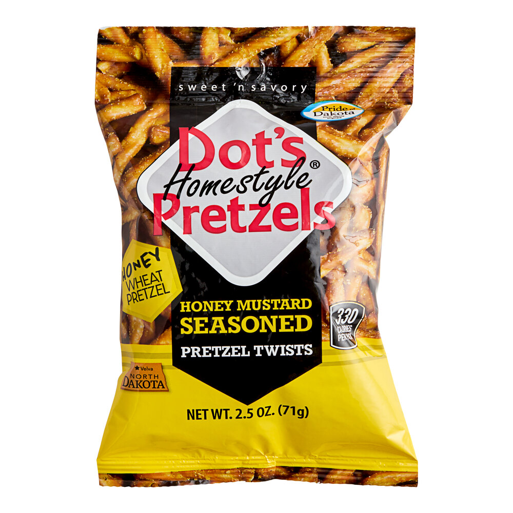 DOT'S HOMESTYLE PRETZELS Honey Mustard Seasoned Pretzel Twists 2.5 oz ...