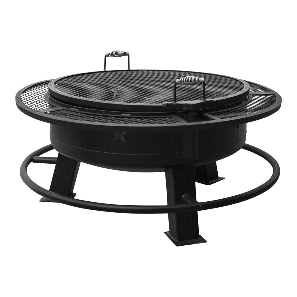 Old Country BBQ Pits 48" Steel Extended Grill Outdoor Fire Pit