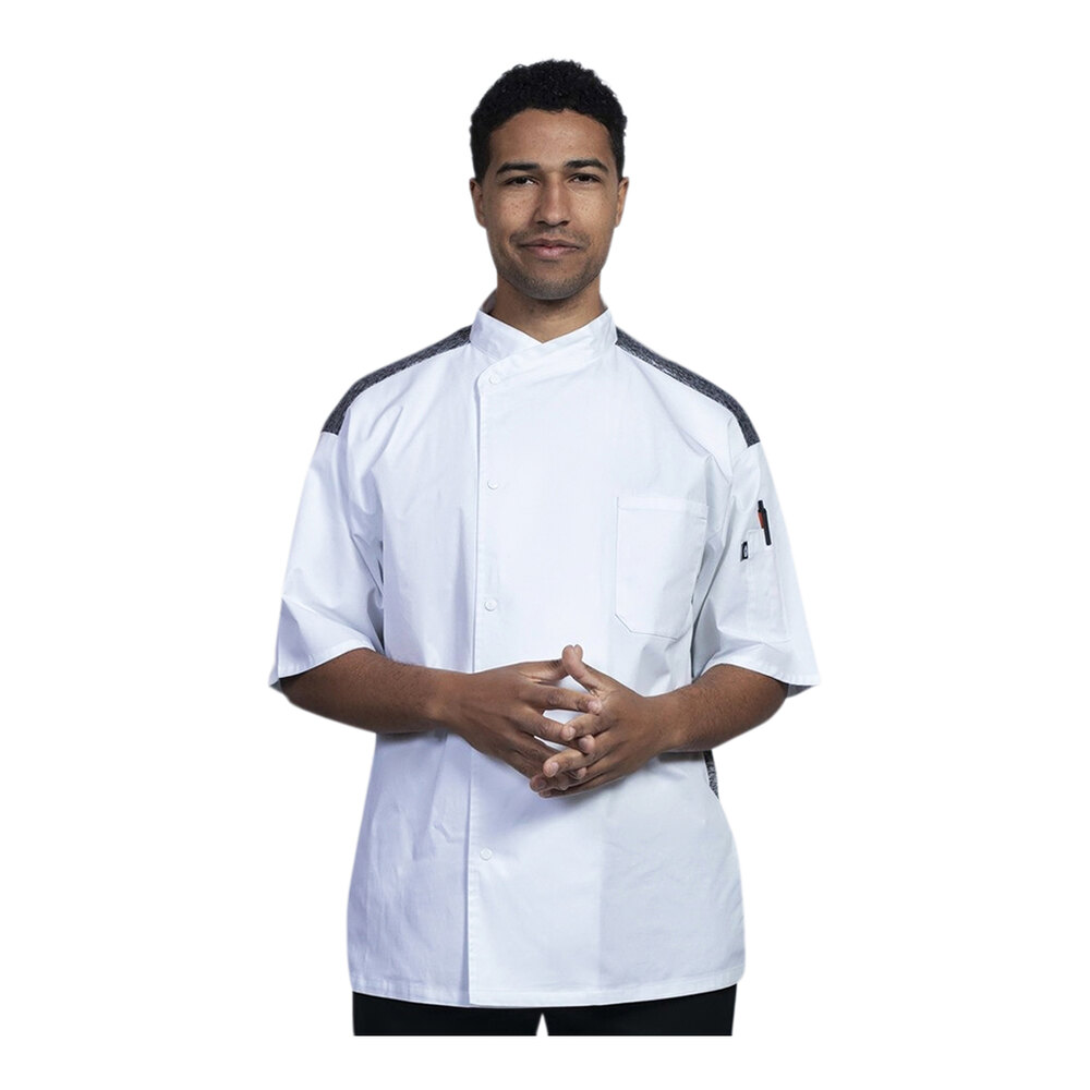 Uncommon Chef Modena Unisex Customizable White Short Sleeve Chef Coat ...