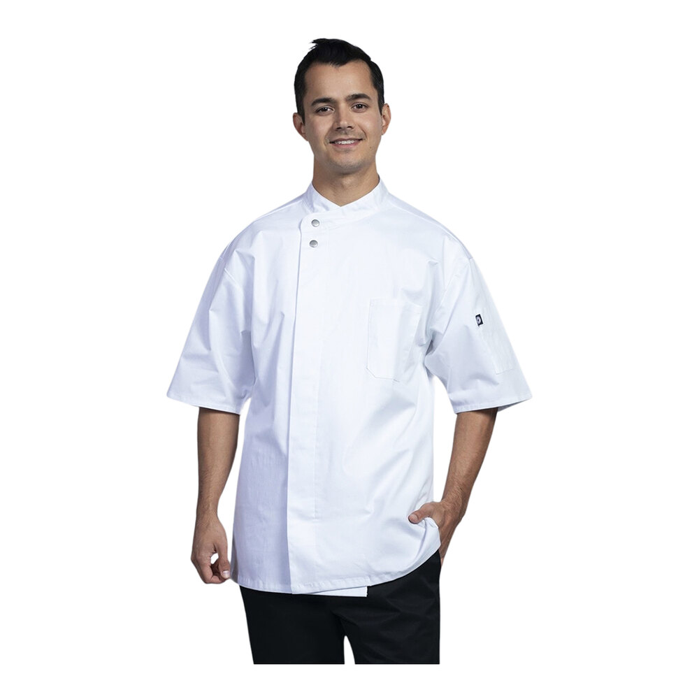 Uncommon Chef Bari Unisex Customizable White Short Sleeve Chef Coat ...