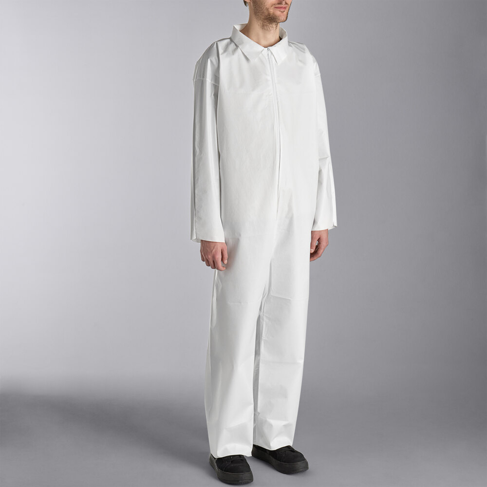 MICROPOROUS POLY COVERALLS 53GSM ELASTIC XL EA