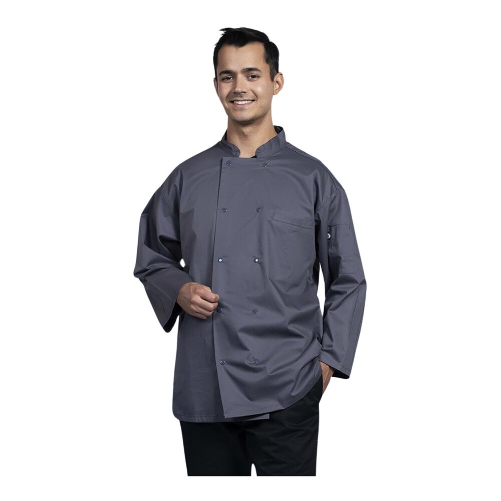 Uncommon Chef Treviso Unisex Customizable Slate 3/4 Sleeve Chef Coat ...