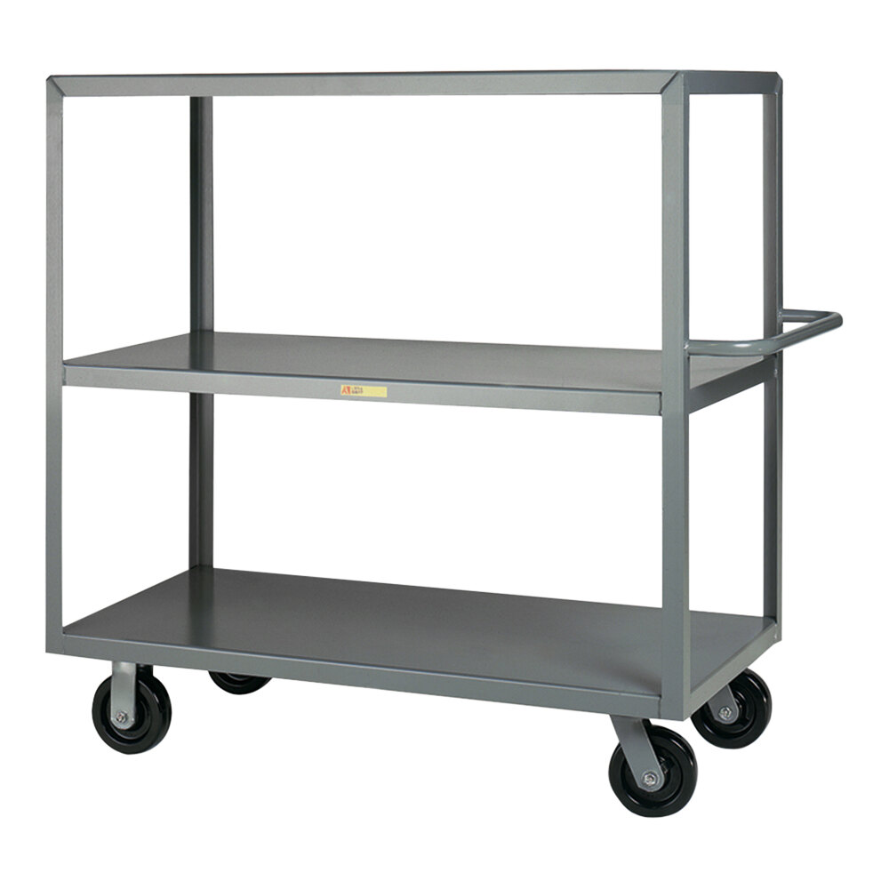 Little Giant 30" x 48" x 45" Heavy-Duty 3-Shelf Steel Truck with 6 ...