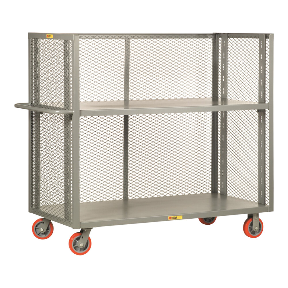 Little Giant 24" x 48" x 57" 3-Sided Adjustable 2-Shelf Bulk Truck with ...