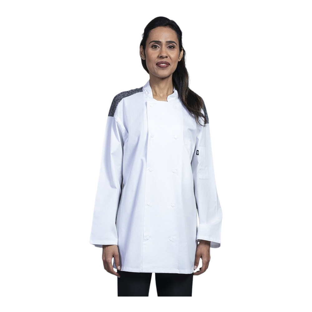 Uncommon Chef Split Unisex Customizable White 3/4 Sleeve Chef Coat with ...