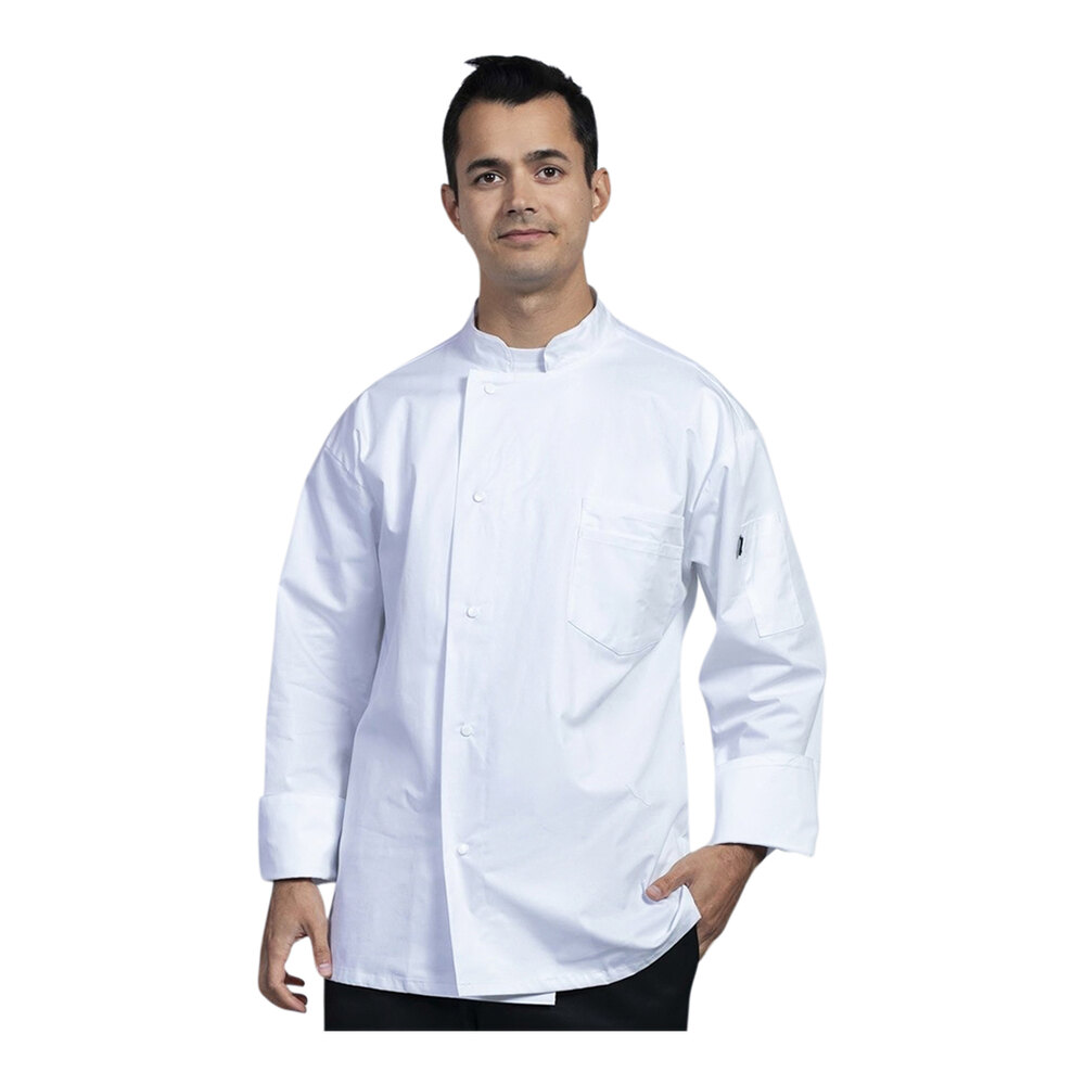 Uncommon Chef Turin Unisex Customizable White Long Sleeve Chef Coat ...