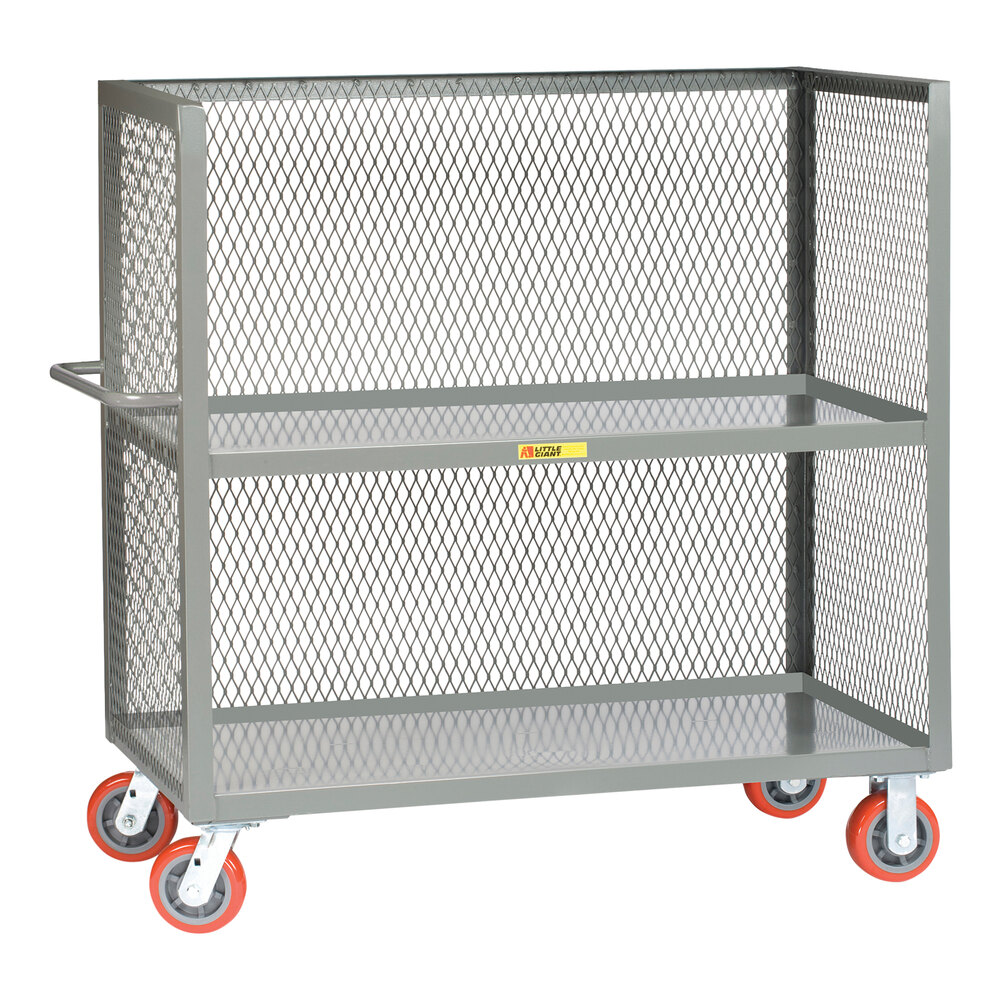 Little Giant 24" x 60" x 58 1/2" 3-Sided Lipped 2-Shelf Bulk Truck with ...